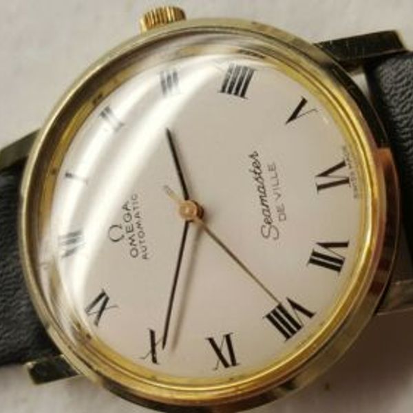 Vintage OMEGA SEAMASTER DEVILLE AUTOMATIC Gold Filled Mens Watch Roman ...