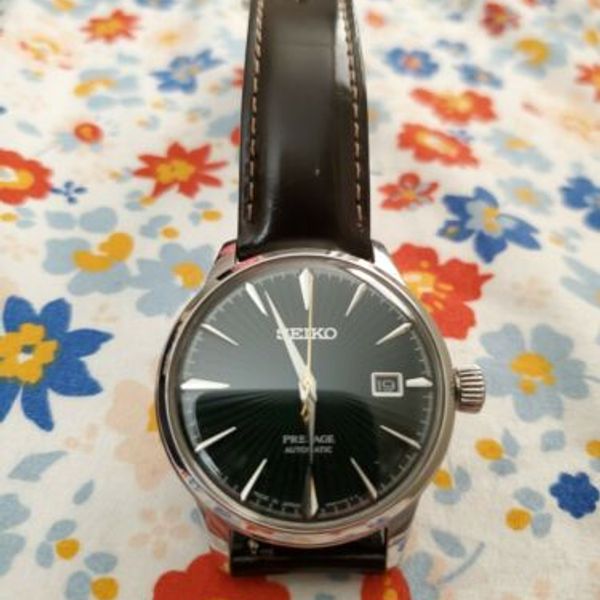 Seiko Presage Black/Green Men's Watch - SRPD37 | WatchCharts