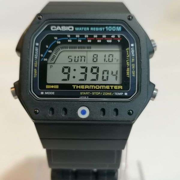 Vintage ( 1983) CASIO THERMOMETER 515 TS-1200 Men Watch 100m Japan ...