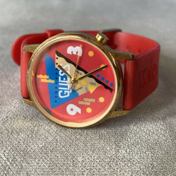 Vintage Guess 1987 Watch - Gold Tone - Original Band - New Battery ...