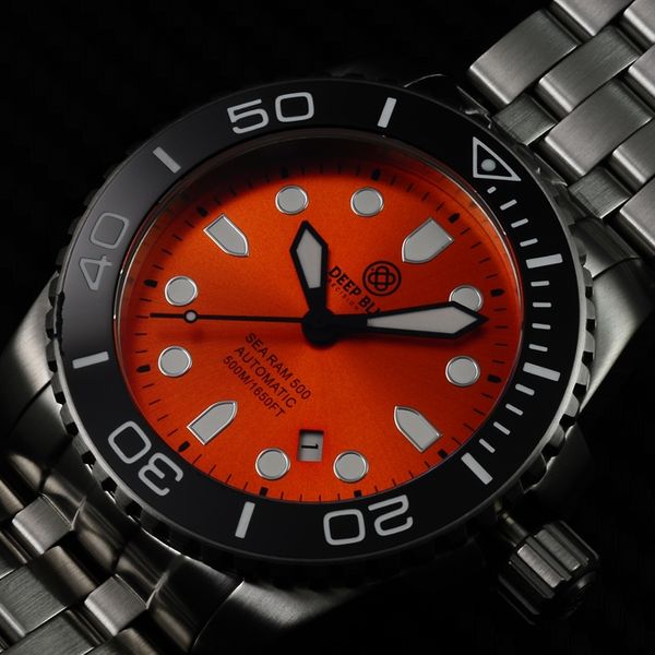 SOLD !!!!! BNIB Deep Blue Sea Ram 500 Automatic- Orange Dial- $300.00 ...