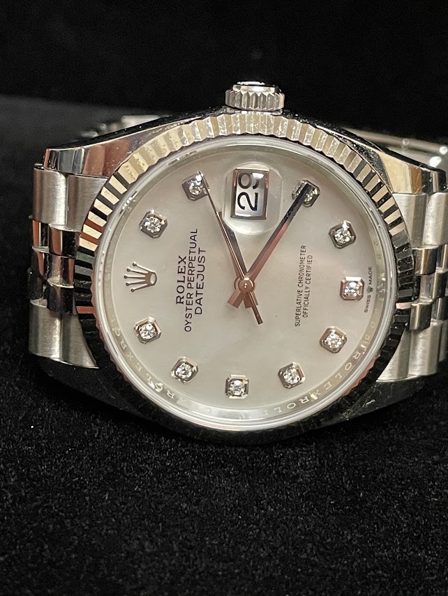 2021 Rolex Datejust 126234 MOP Diamond Dial SS Jubilee With Papers 36mm ...