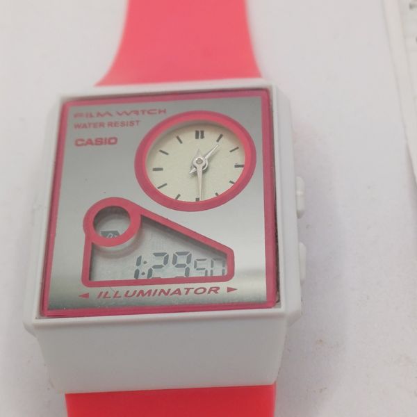 Retro Vintage NEW. CASIO FILM WATCH RED. FS-03 - Full Working Order ...