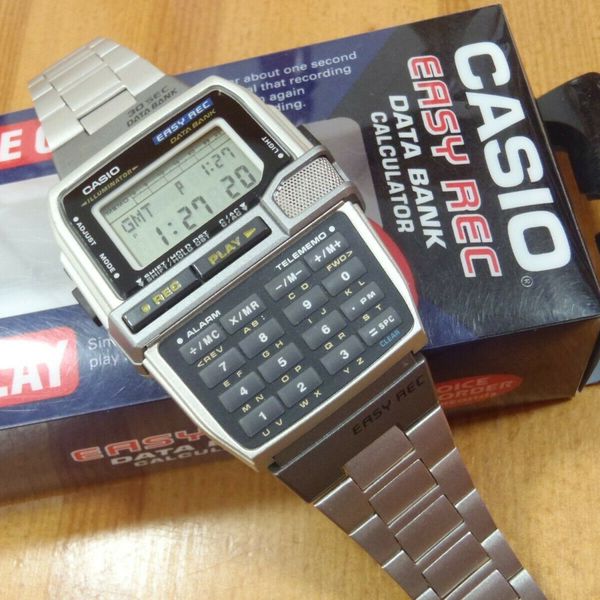 ORIGINAL VINTAGE WATCH CASIO EASY REC CALCULATOR DBC-V500 NOS ORIGINAL ...