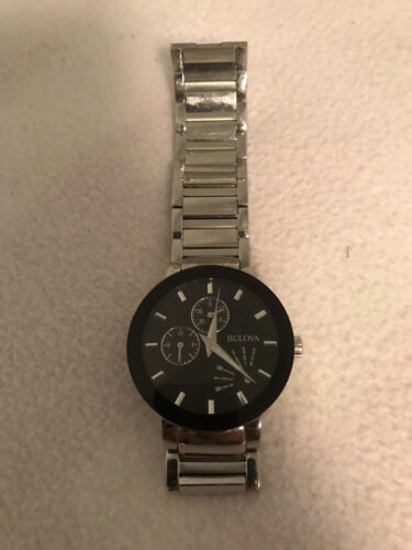 Authentic Bulova Men's 96C105 Classic Day and Date Black Dial Date ...