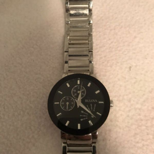 Authentic Bulova Men's 96C105 Classic Day and Date Black Dial Date ...