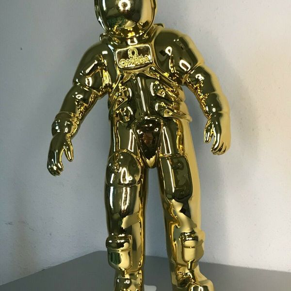 11 inches OMEGA gold astronaut figure statue speedmaster moon watch ...