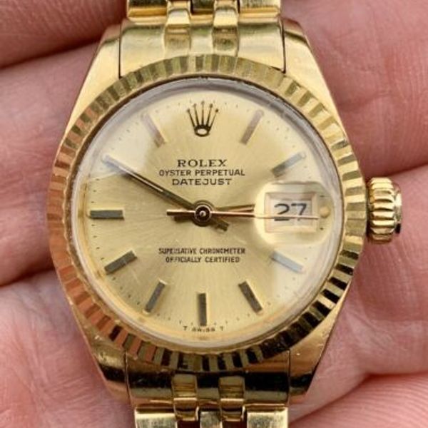 Rolex Model 6917 Vintage Datejust 18K solid gold all original | WatchCharts