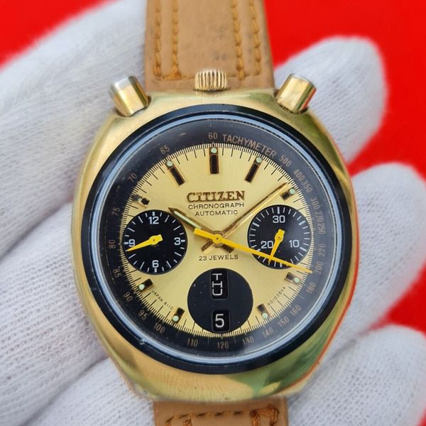 Vintage Citizen Bullhead Chronograph Automatic 8110A Japan Men's Watch ...