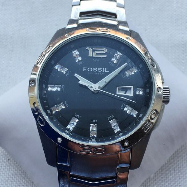 2008 Men's Fossil AM-4089 Steel 100m Calendar Wristwatch. Good+ ...