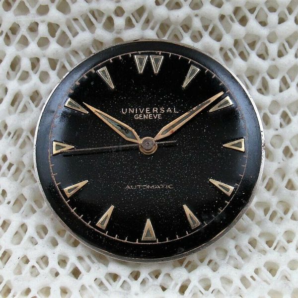 Universal Geneve Black Dial Swiss Caliber 139 Automatic Bumper Movement. Runs | WatchCharts