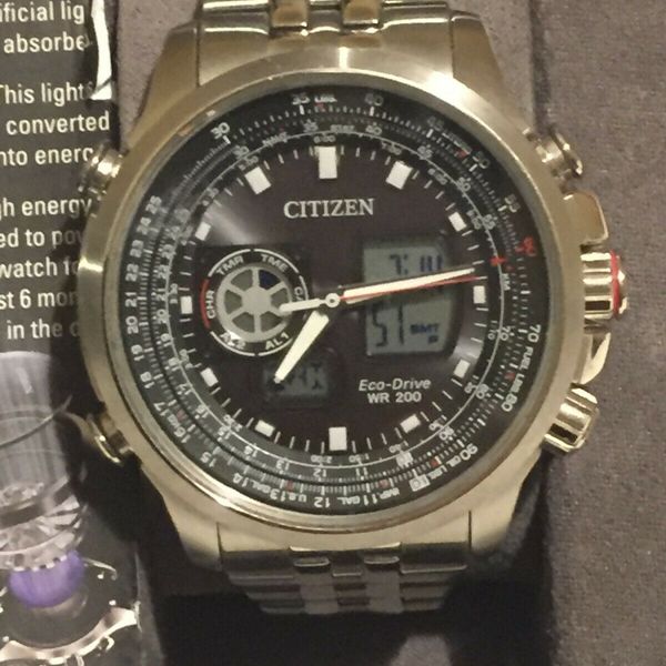 Citizen Promaster Skyhawk A-T Stainless Steel Flight Computer Watch ...