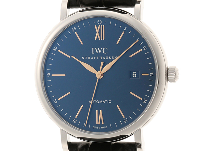 IWC Portofino IW356523 Automatic Blue Dial Stainless Steel / Leather ...