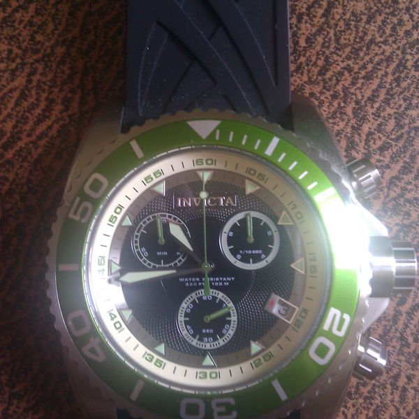 fs: invicta green bezel swiss chronograph | WatchCharts Marketplace