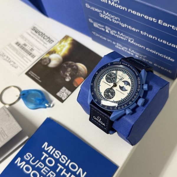 OMEGA x Swatch - MISSION TO THE SUPER BLUE MOON PHASE | WatchCharts ...