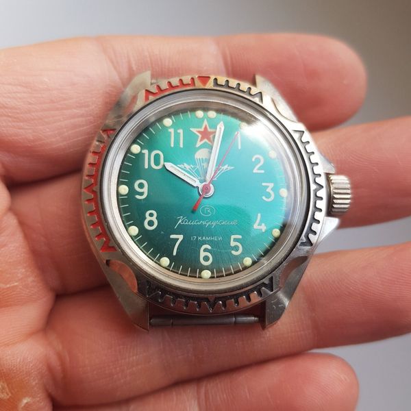 Vintage Watch Vostok Komandirskie VDV Parachute Green USSR ...