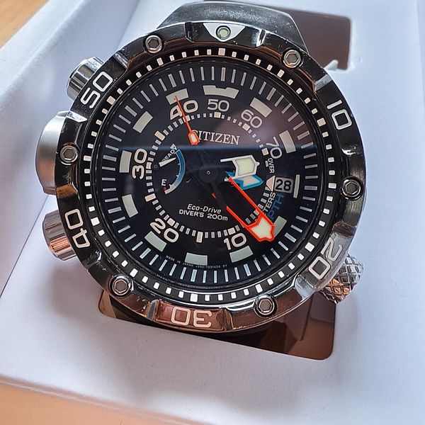 CITIZEN ECO DRIVE MAN'S PROMASTER AQUALAND DIVE 200M DEPTH WATCH BN2029 ...