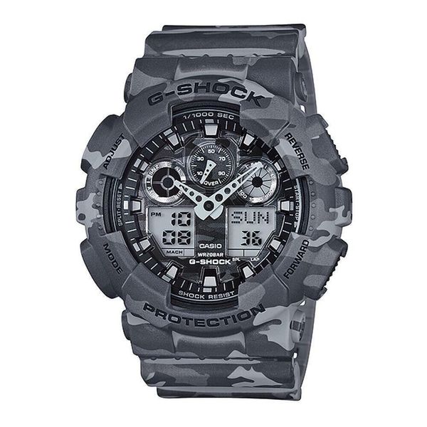 Casio G-Shock Men's Artic Camo Watch - GA-100CM-8A Watches Analog ...