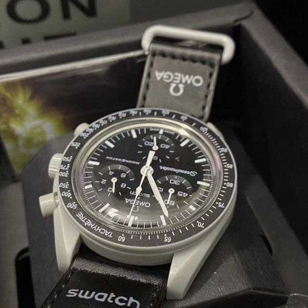 With Box-new x Omega Bioceramic Moonswatch Mission To The Moon Watch ...