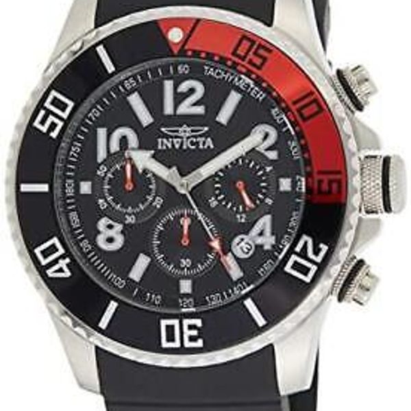 Invicta Men's 15145 "Pro Diver" Stainless Steel and Black Polyurethane ...