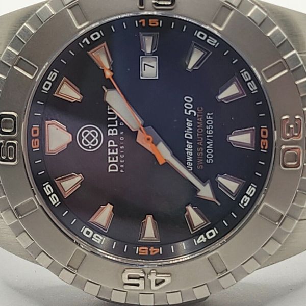 Deep Blue Swiss Automatic Bluewater Diver 500 Abalone Dial ...