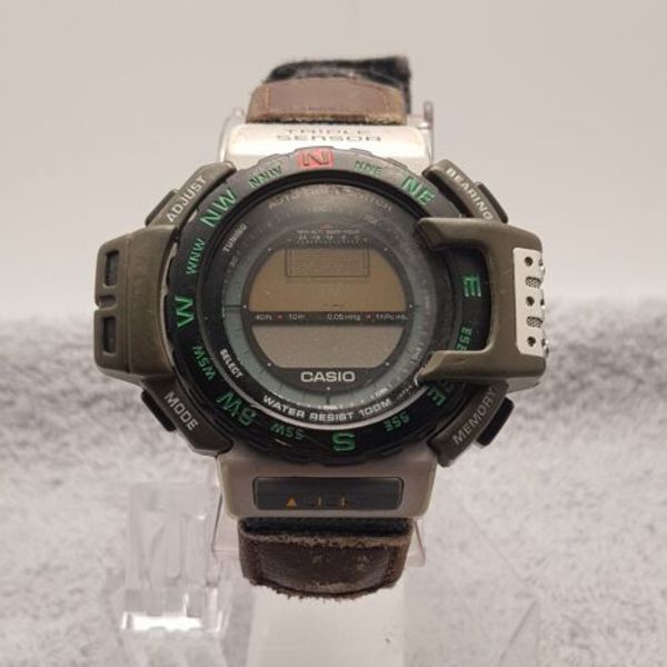 RARE VINTAGE CASIO PATHFINDER PAT- 40 (1470) WR 100M FOR PARTS OR ...