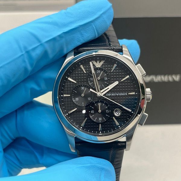 Emporio Armani Black Mens Chronograph Watch Paolo AR11530 | WatchCharts Marketplace
