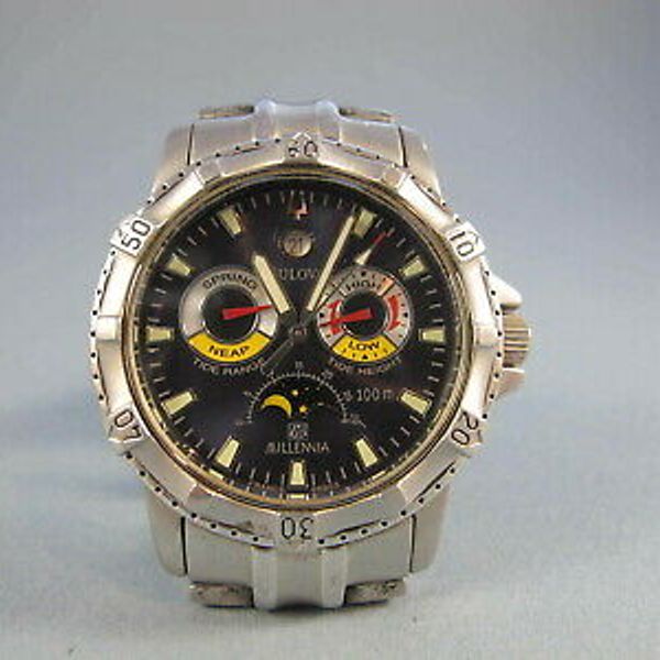 BULOVA MILLENNIA MOONPHASE TIDE WATCH no reserve | WatchCharts Marketplace