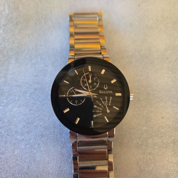 Bulova Futuro Men's Black Watch - 96C105 8" WRIST Fresh Battery ...