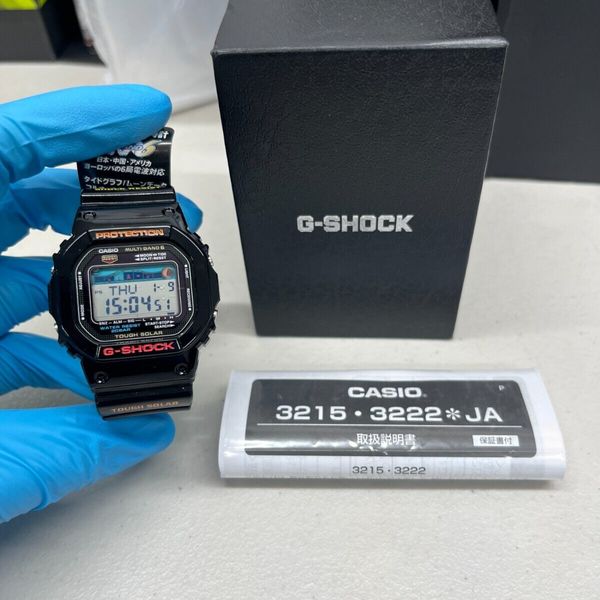 CASIO G-Shock GWX-5600-1JF Black G-Lide Tough Solar Radio Men's Watch ...