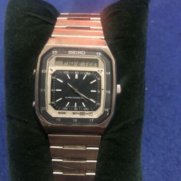 Vintage Men Seiko H357-507A Duo-Display Lcd James Bond Style Watch ...
