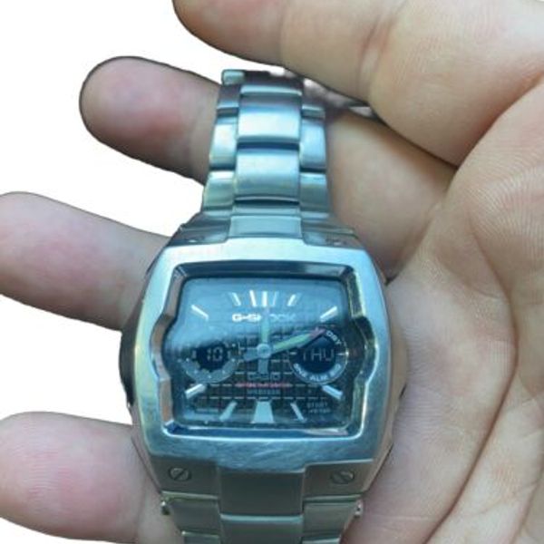 VINTAGE CASIO G SHOCK CUBE G-011D BLACK WAFFLE DIAL MEN'S ANALOG WATCH ...