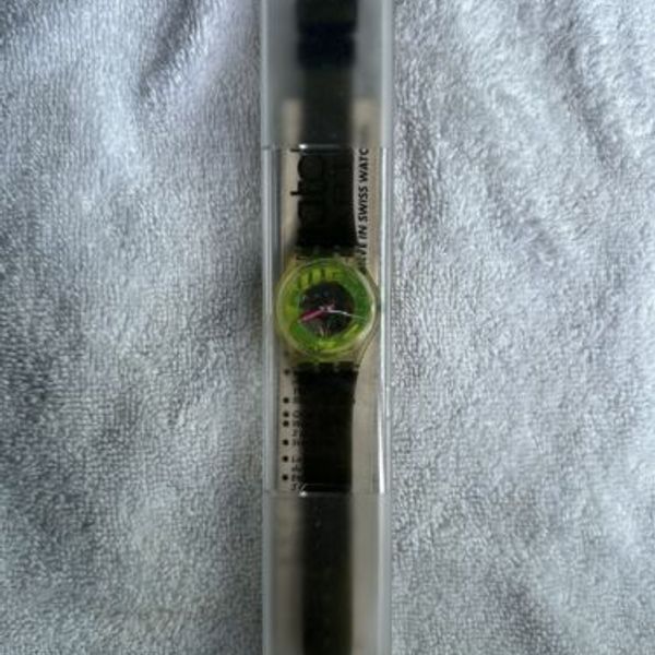 Swatch Vintage Techno Sphere 1986 w/box GK101 Rare original band- WORKS ...