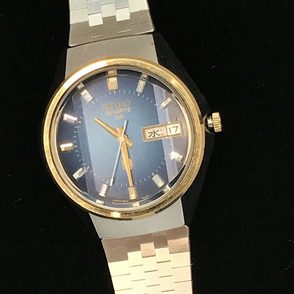 Seiko 3863-7020 Vintage Day Date QR Stainless Quartz Mens Watch Repair ...