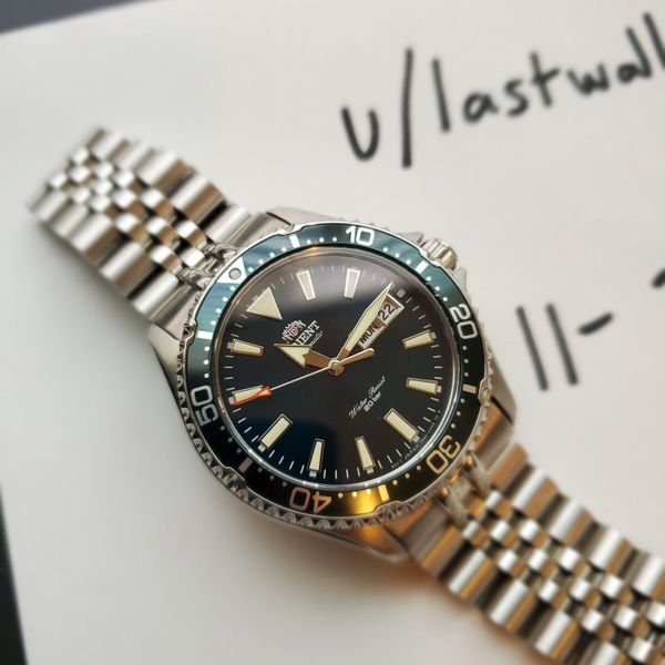 [WTS] Orient Kamasu green dial with strapcode jubilee bracelet ...