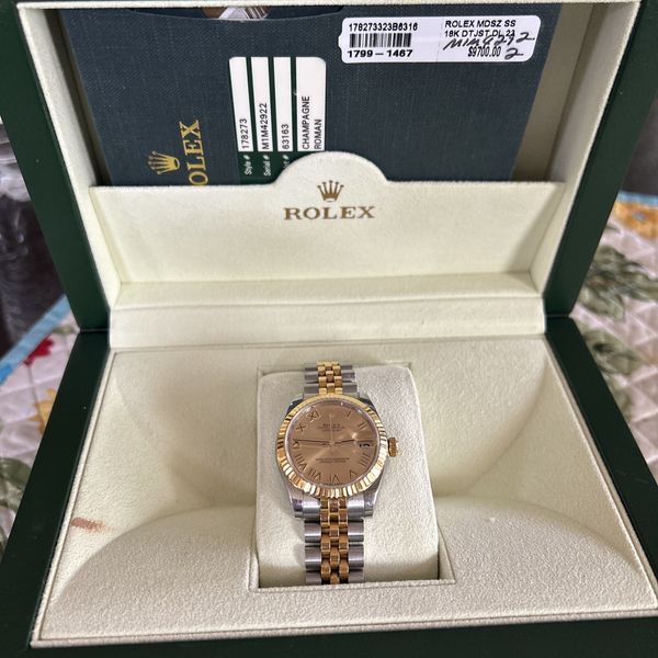 Rolex Datejust 68273 Gold and Silver Jubilee Bracelet with Gold Bezel ...
