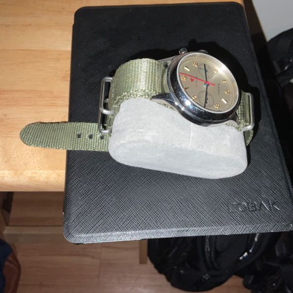 1963 Seagull Chronograph Watch with Sapphire Chrystal Tan Nato Strap ...