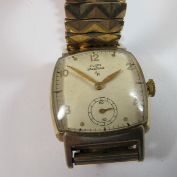 ELGIN DELUXE MENS ALL GOLD FILLED CALIBER 555 TRIPLE SIGNED ON SICSSORS ...