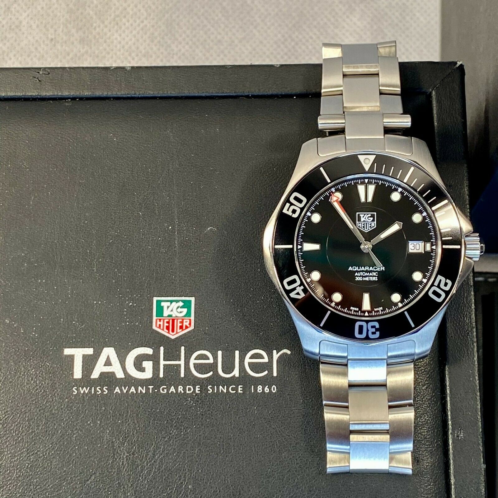 WAB2010.BA0804 Tag Heuer Aquaracer Swiss Automatic SUBMARINER Black Dial Watch | WatchCharts ...