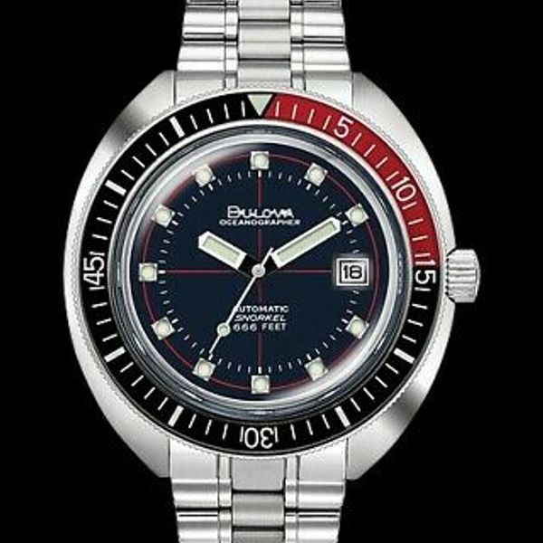 Bulova Men's Automatic Devil Diver Stainless Steel Bracelet Watch 44mm ...