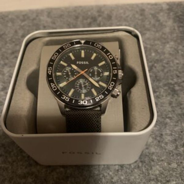 Fossil Bannon BQ2626 Multifunction Green Nylon Green Dial Watch BRAND ...