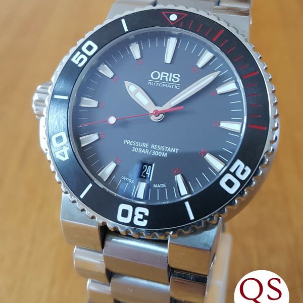 Oris Aquis Red limited edition mens watch 7653 | WatchCharts