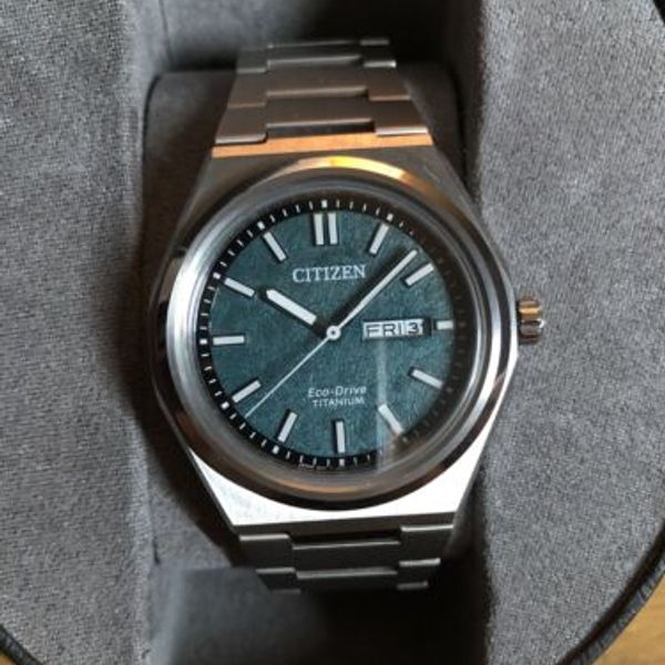 Citizen Forza Zenshin Eco Drive AW0130-85X Men Super Titanium Green ...