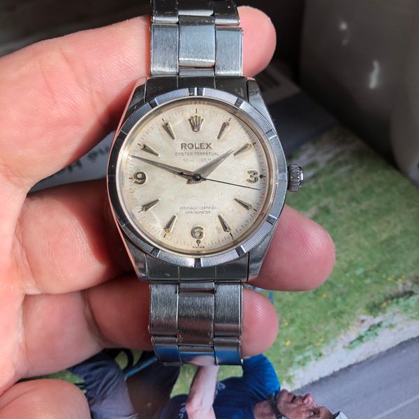 [WTS/WTT] Rolex Oyster Perpetual aged white dial ref 6569 circa 1956 ...