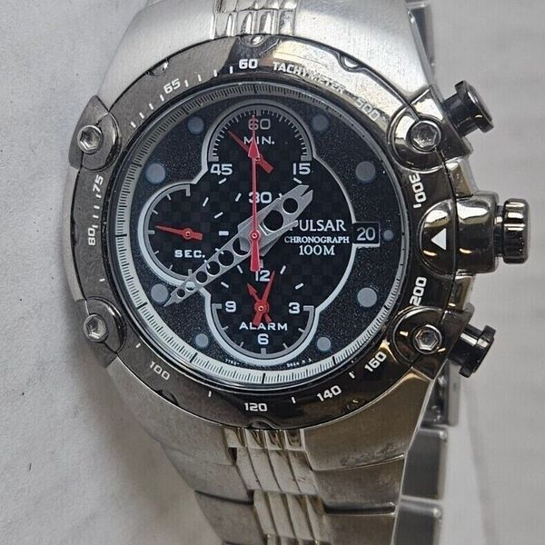 Rare Pulsar By Seiko 7T62-X138 Chronograph Alarm Watch Runs ...