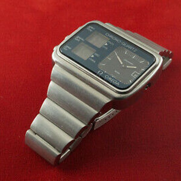 1976 OMEGA Seamaster Chrono-Quartz 1611 LCD digital watch Montreal for ...