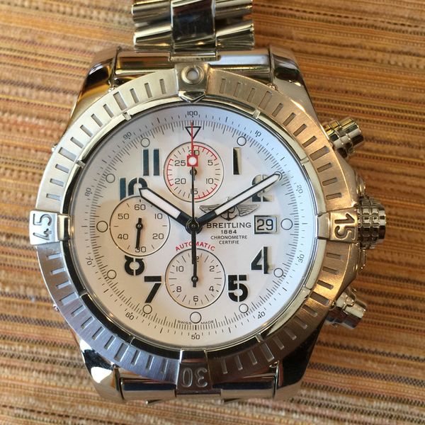 FS: *SOLD* Breitling Super Avenger - White face with box, most papers ...
