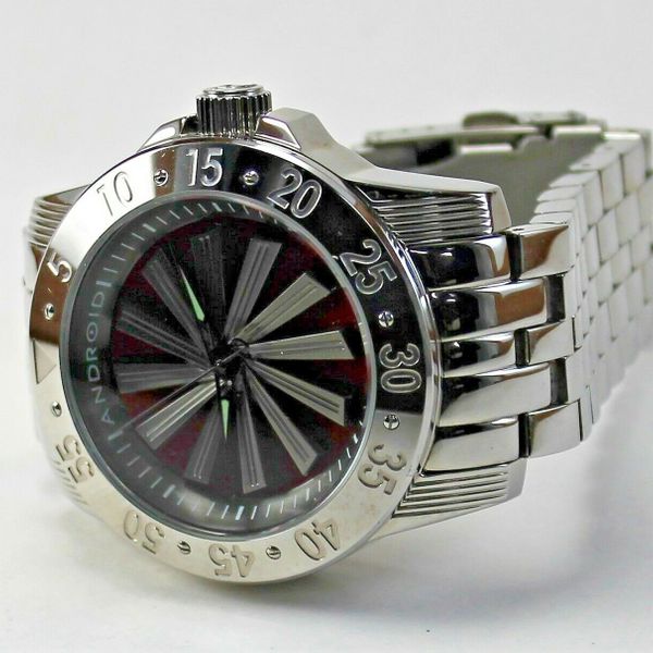Android Time Machine Automatic Men's Watch, AD738, Red Dial, Stainless ...