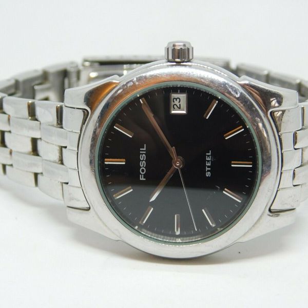 Fossil Steel FS-2517 All Stainless Steel Quartz Analog Men's Watch ...