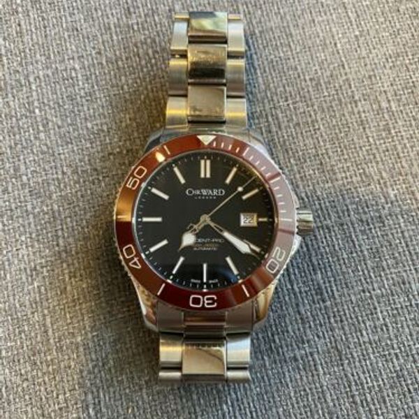 Christopher Ward Red Bezel Trident Pro Automatic Mens Swiss Diver Watch ...